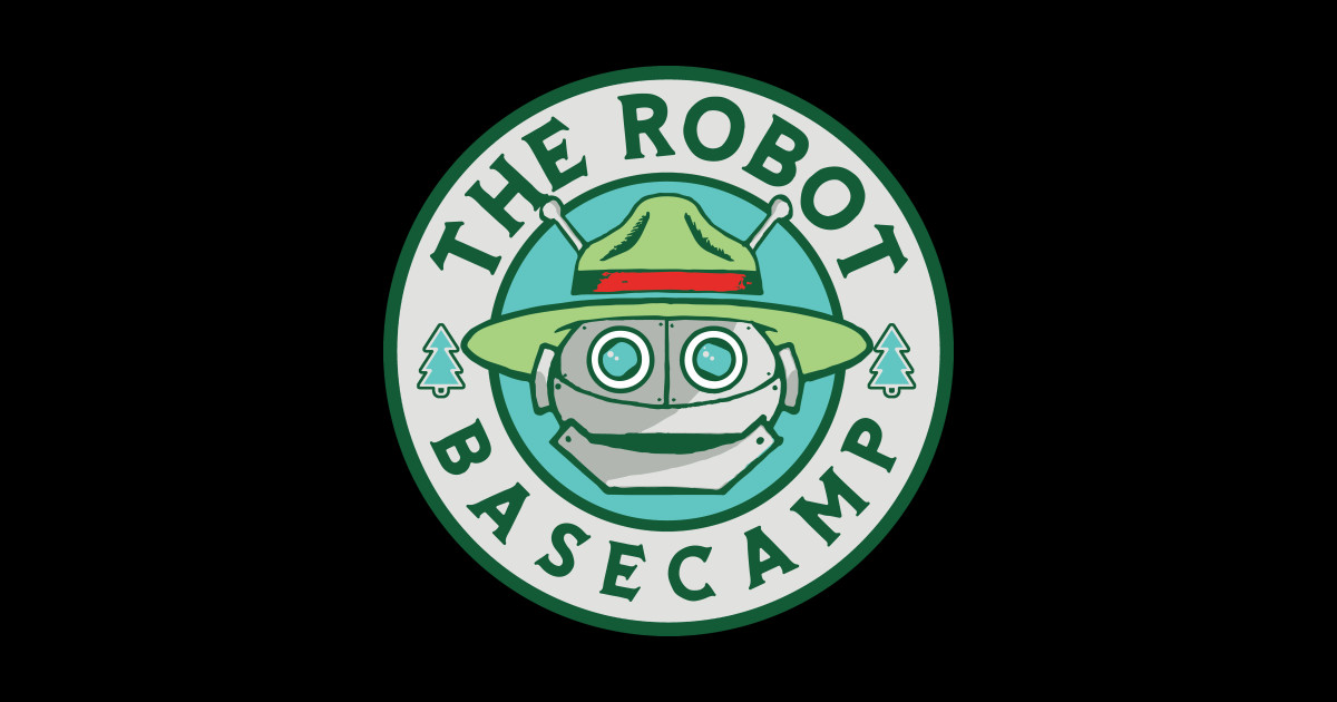 Robot Basecamp Logo - Robot - Sticker | TeePublic