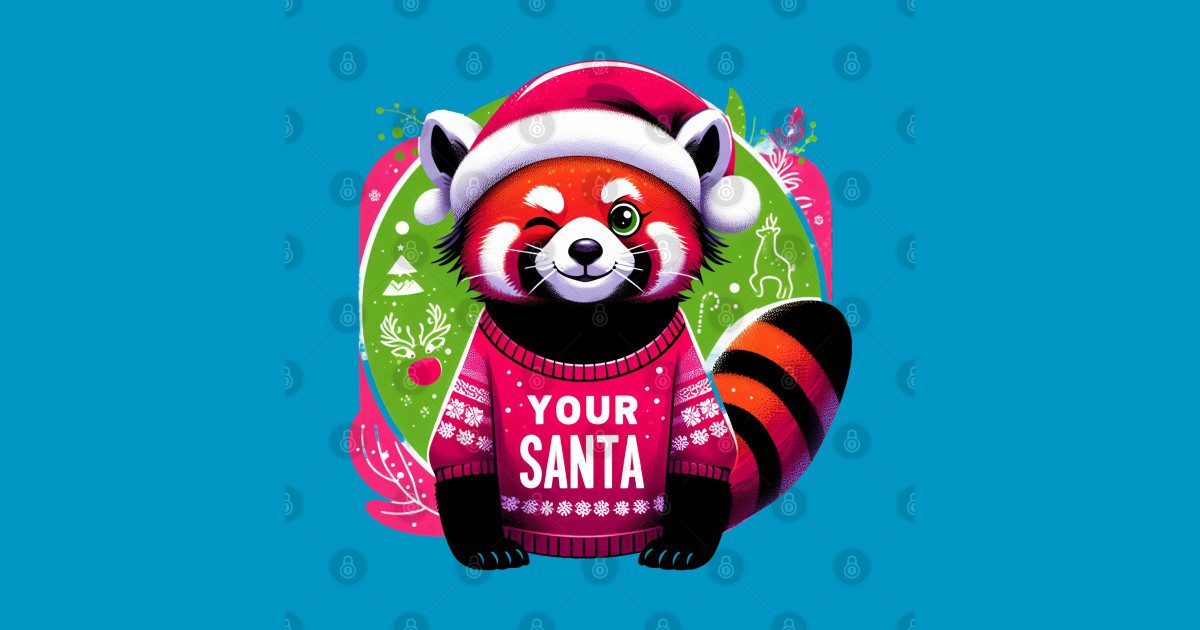 Christmas Red Panda - Christmas Red Panda - T-Shirt | TeePublic