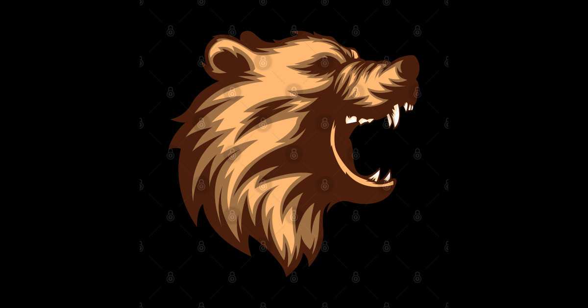 Screaming Bear - Bear - Sticker | TeePublic