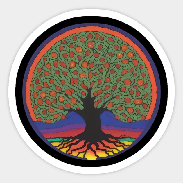 Tree: detailed, relaxing, & positive - Tree - Sticker | TeePublic