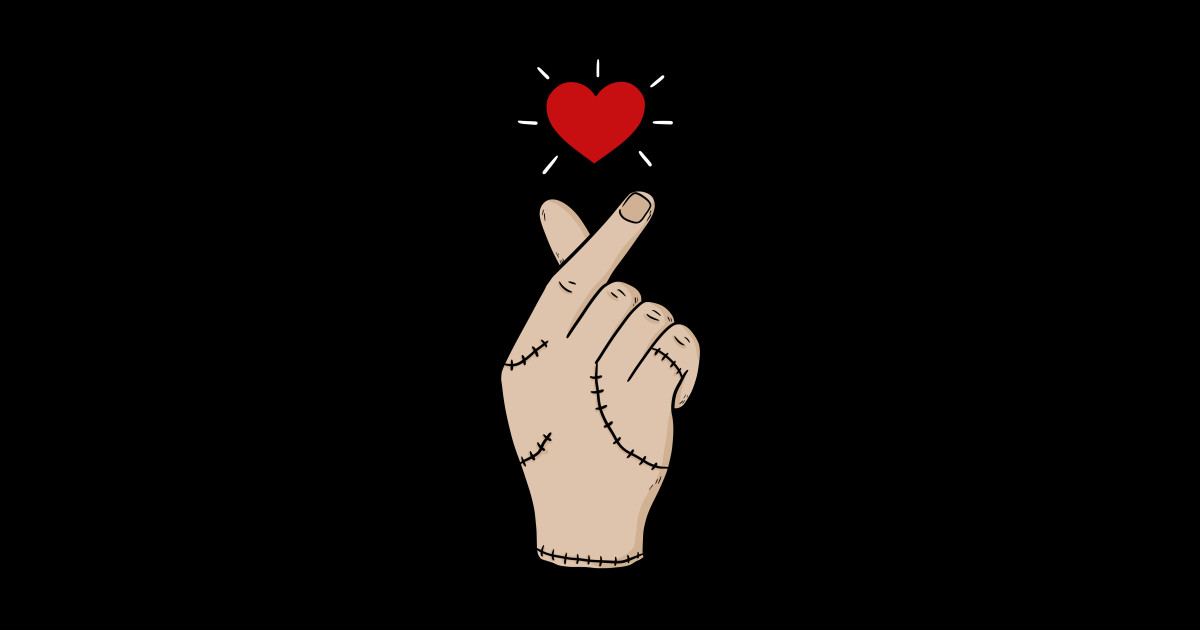 Finger heart - Finger Heart - Sticker | TeePublic