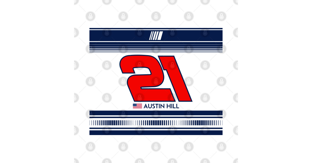 Austin Hill #21 2025 NASCAR Design - Austin Hill - T-Shirt | TeePublic