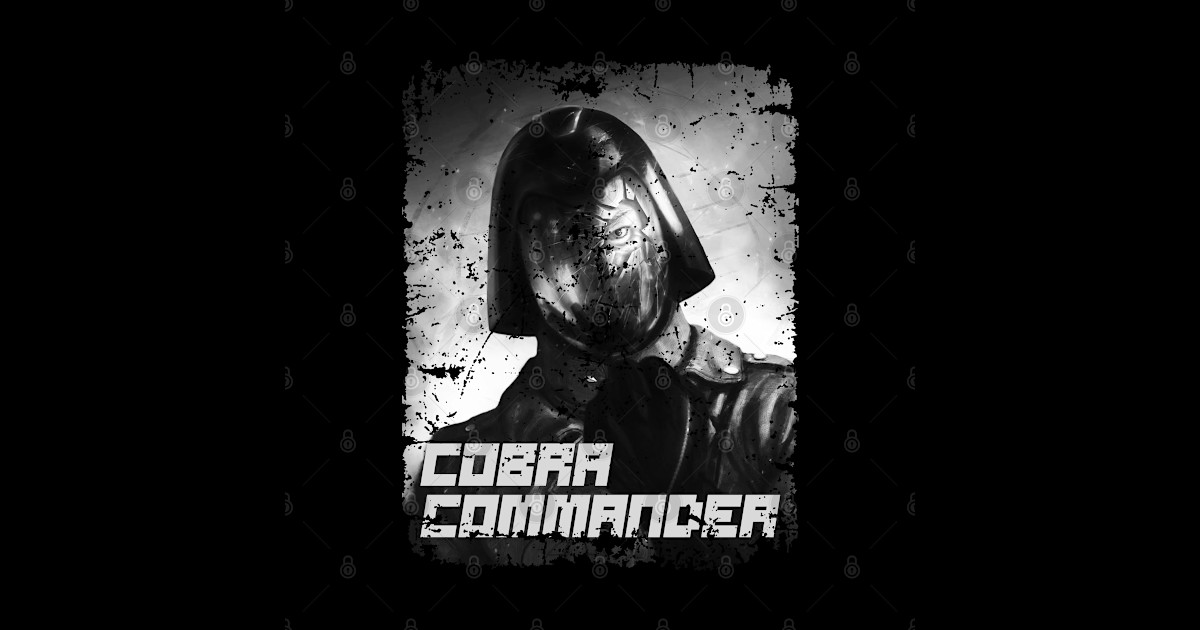 COBRA COMMANDER - BLACK WHITE COBRA - Cobra Commander - Sticker | TeePublic