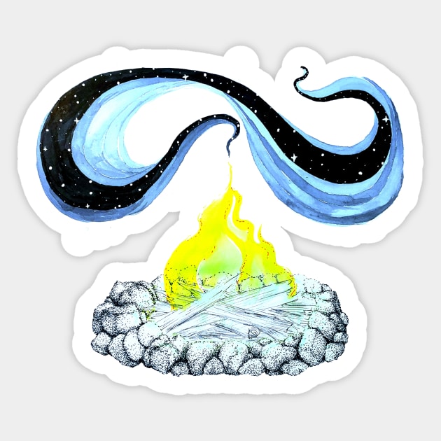 Under the Stars - Camping - Sticker | TeePublic