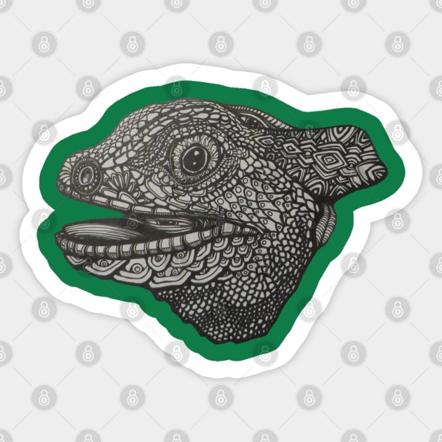 lizard head drawings