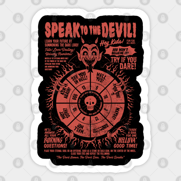 Speak to the Devil! - Devil - Sticker | TeePublic