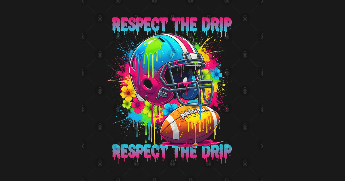 Respect The Drip Football Drip Boys Ice Cream Drip Youth - Football Ice ...