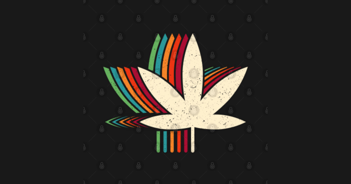 Retro Weed Leaf - Weed Leaf - T-Shirt | TeePublic
