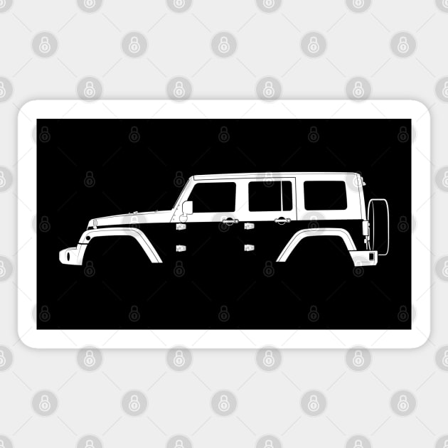 Jeep Wrangler Unlimited (JK) Silhouette - Jeep Wrangler - Sticker ...