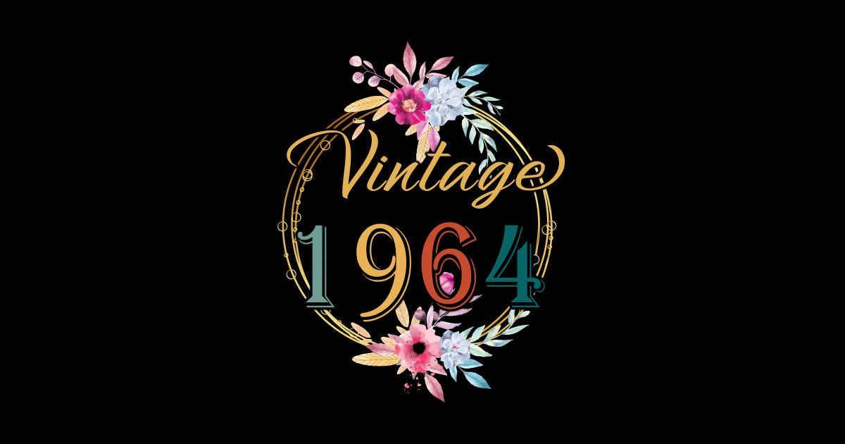60 Years Old Gifts Vintage 1964 Floral 60th Birthday Party - 60th ...