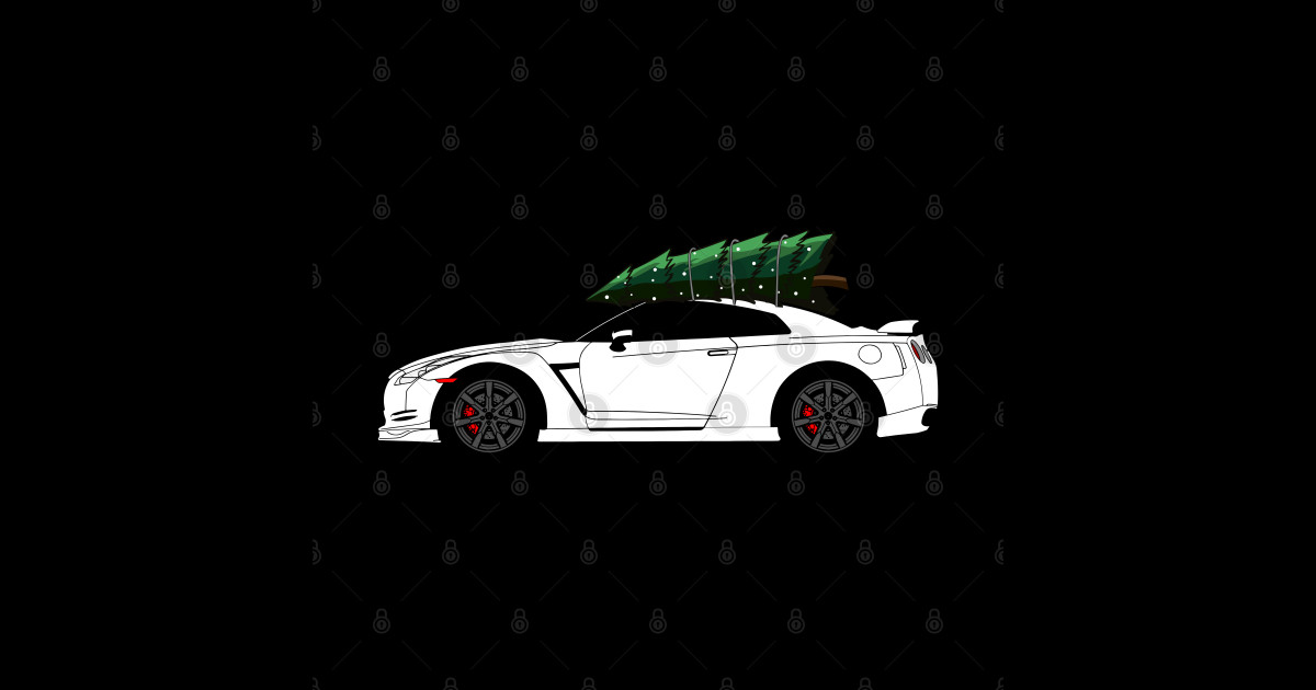 Funny Christmas Ugly Sweater R35 GTR Skyline Tree on Car - Nissan Gtr ...