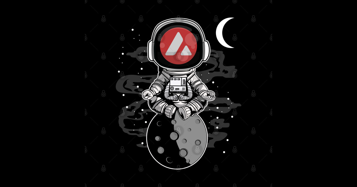 Astronaut Avalanche AVAX Coin To The Moon Crypto Token Cryptocurrency ...