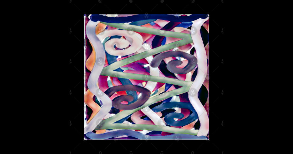 Abstract Lines And Shapes Art - Abstract Design - Sticker | TeePublic