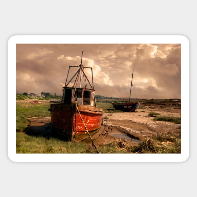 High and Dry - Fishing Boat - Sticker | TeePublic