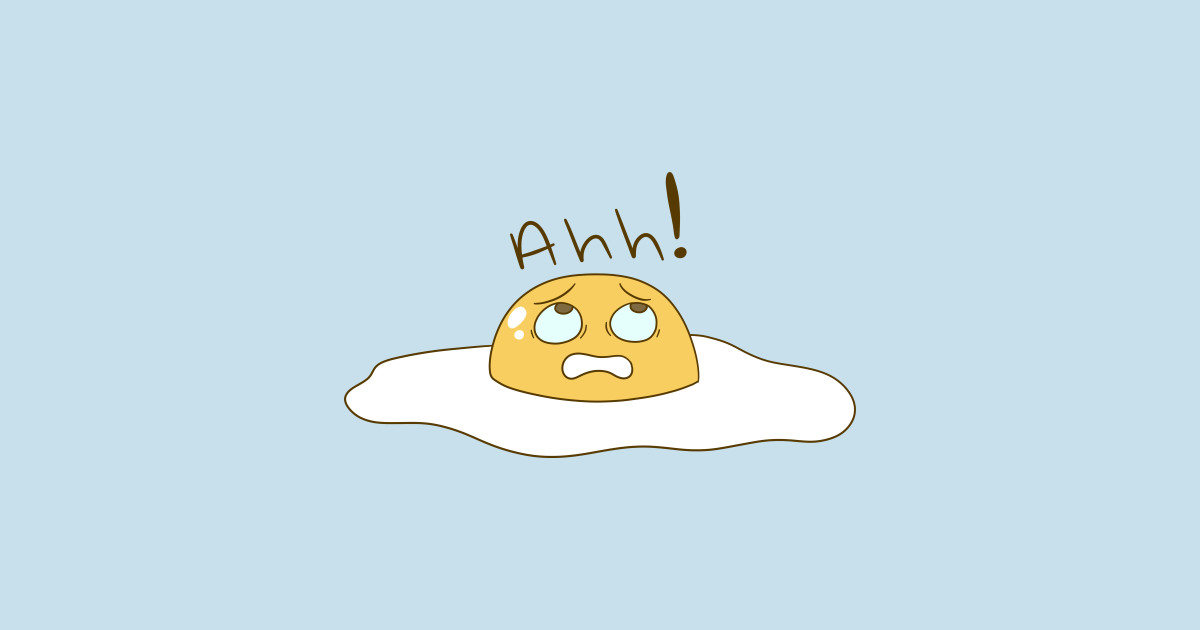 Ahh! Fried Egg - Egg - T-Shirt | TeePublic