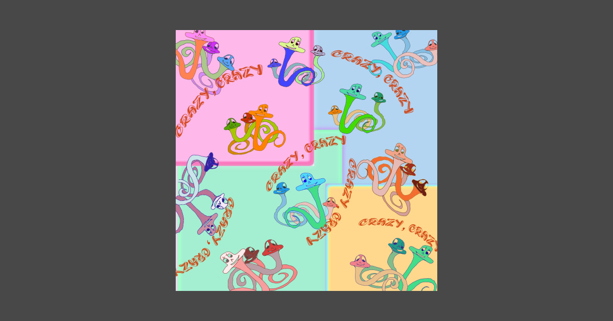 Crazy Snakes - Patter - T-Shirt | TeePublic