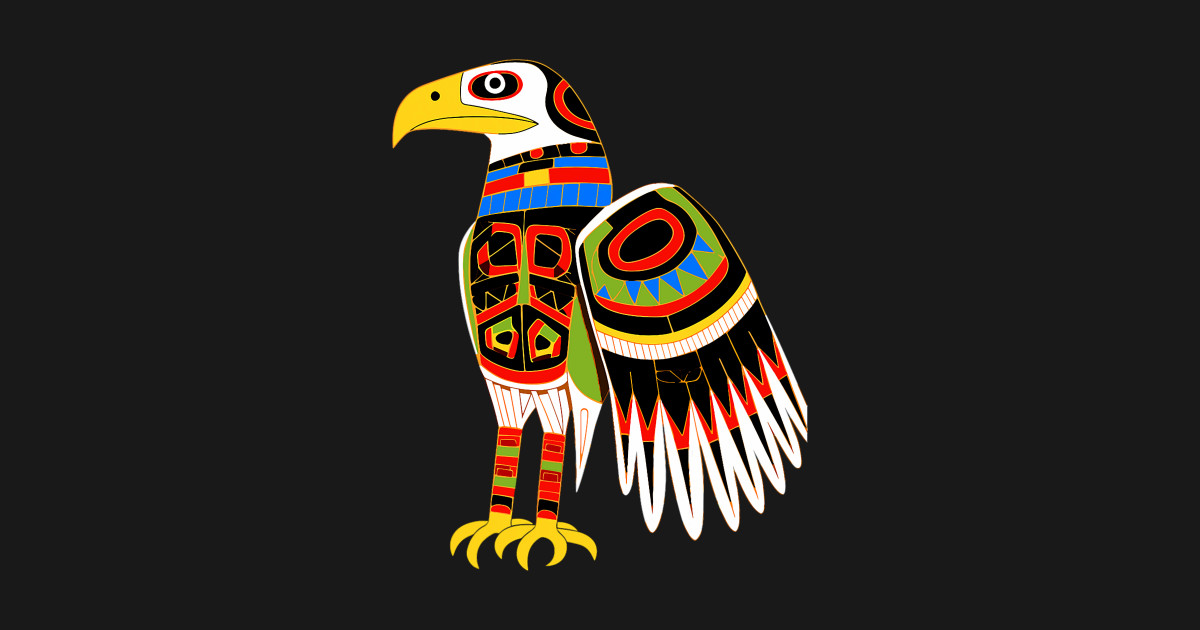 Indigenous People Eagle in Native American Coast Salish Art Style ...