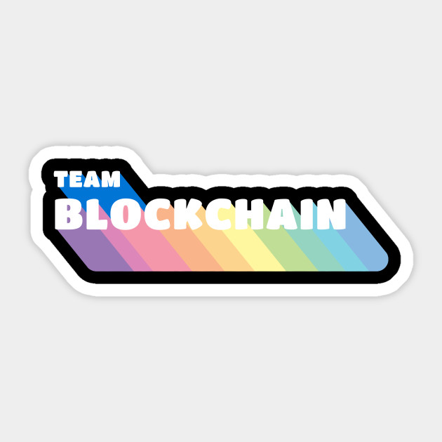 Team Blockchain Colorful - Blockchain - Sticker | TeePublic