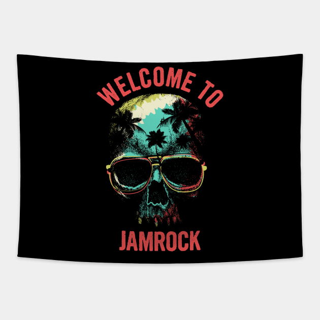 Welcome To Jamrock - Jamaican Vacation Gift - Tapestry | TeePublic