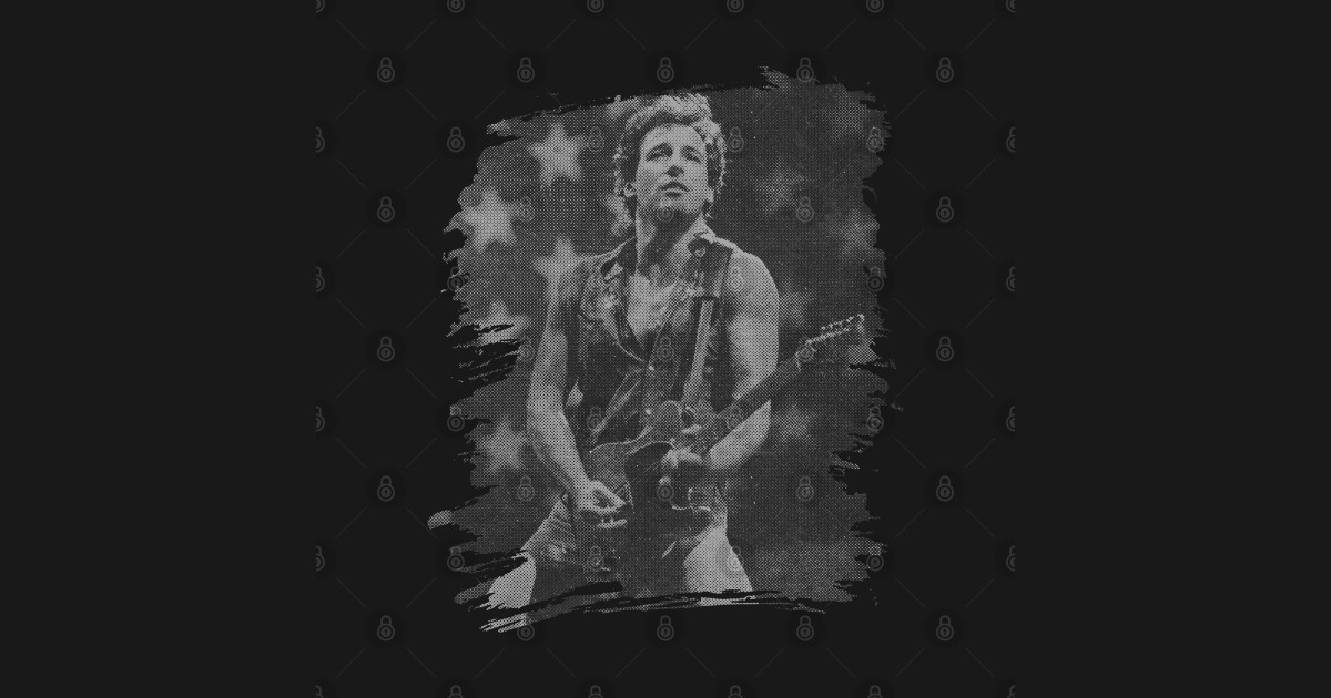 Bruce springsteen // Retro poster - Bruce Springsteen - T-Shirt | TeePublic