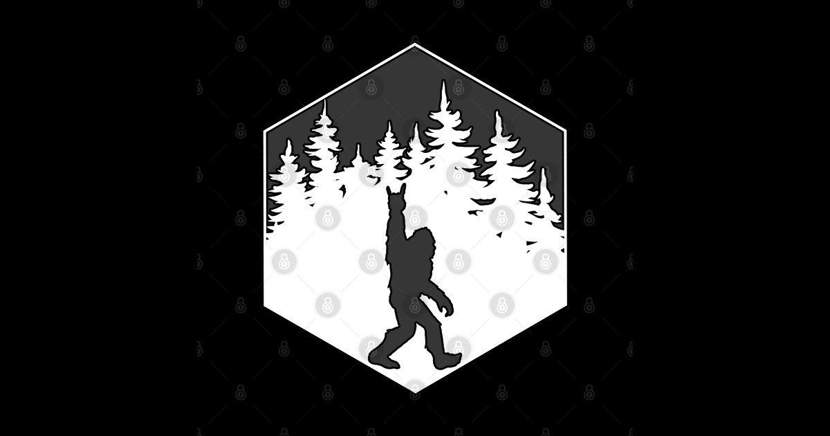 Yeti Bigfoot Sasquatch Hexagon - Sasquatch - Sticker | TeePublic