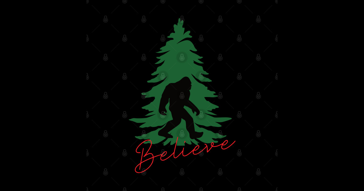 Big Footsteps in the Forest - Color - Christmas Bigfoot - Sticker ...