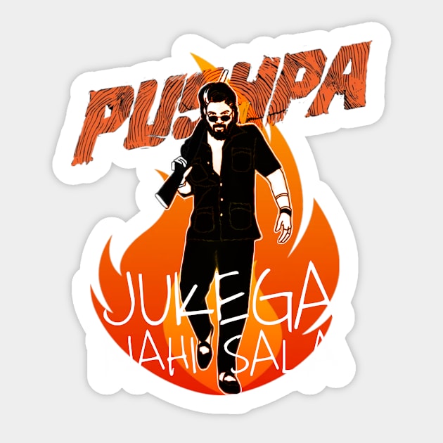 Pushpa Allu Arjun design - Cinema - Sticker | TeePublic