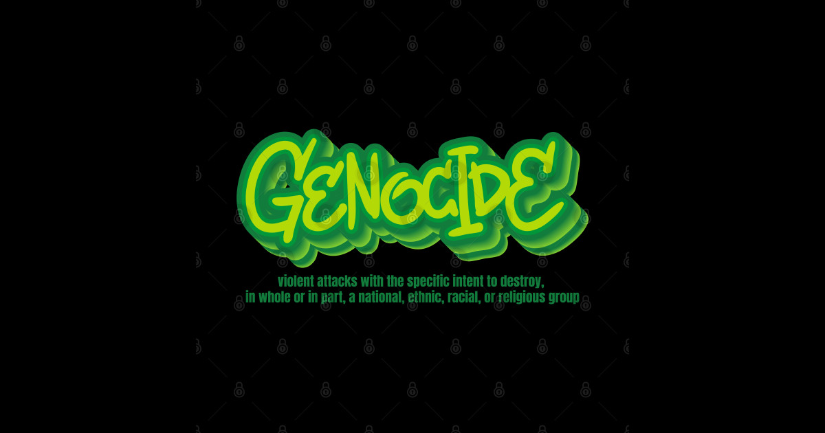 genocide word lettering art - 90s - Posters and Art Prints | TeePublic
