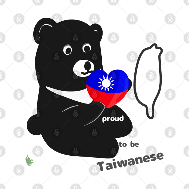 Taiwan Black Bear - Love Taiwan flag - Taiwan Flag - T-Shirt | TeePublic