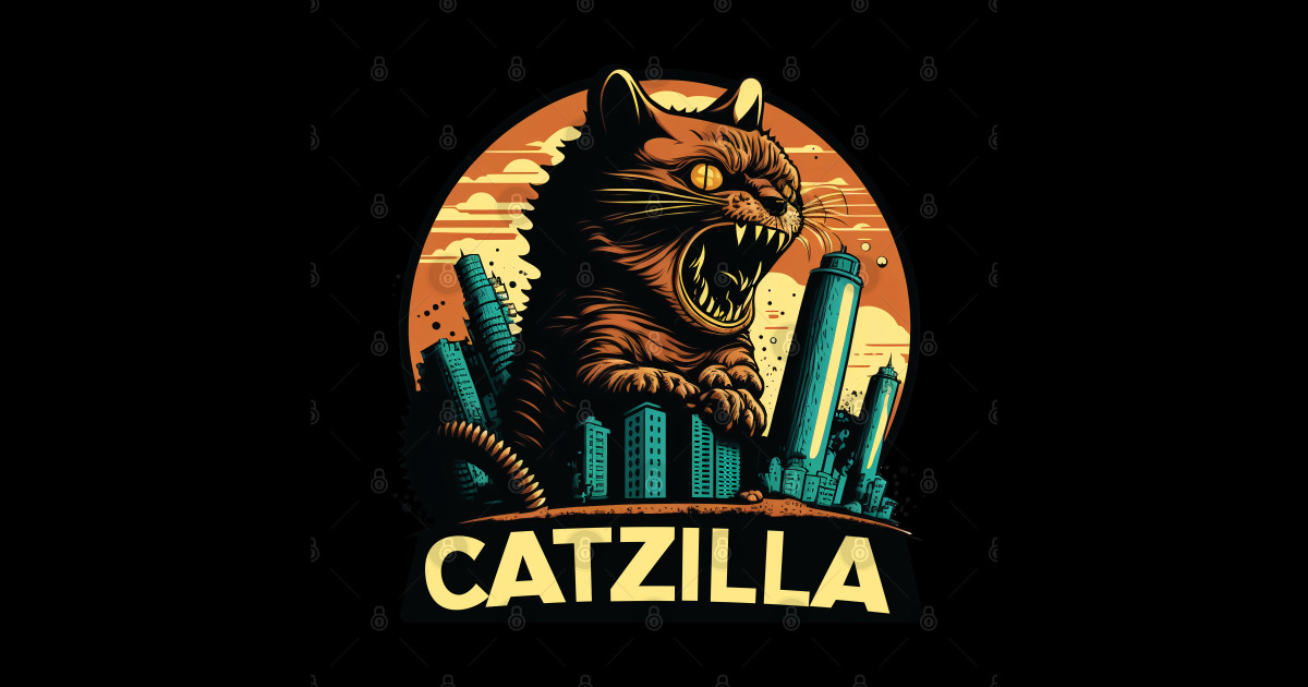 Kaiju Cat Monster - Catzilla - Catzilla - Posters and Art Prints ...