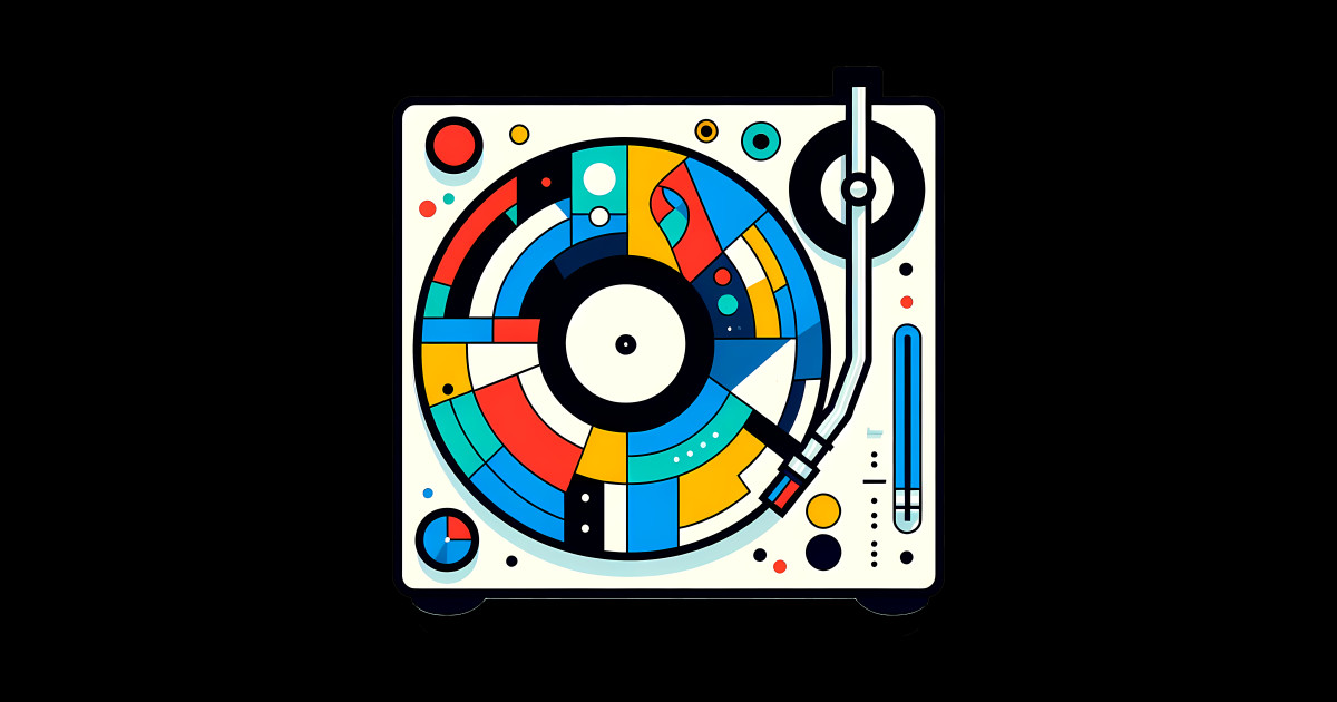 Dj Turntable Art - Dj Turntable - Sticker | TeePublic