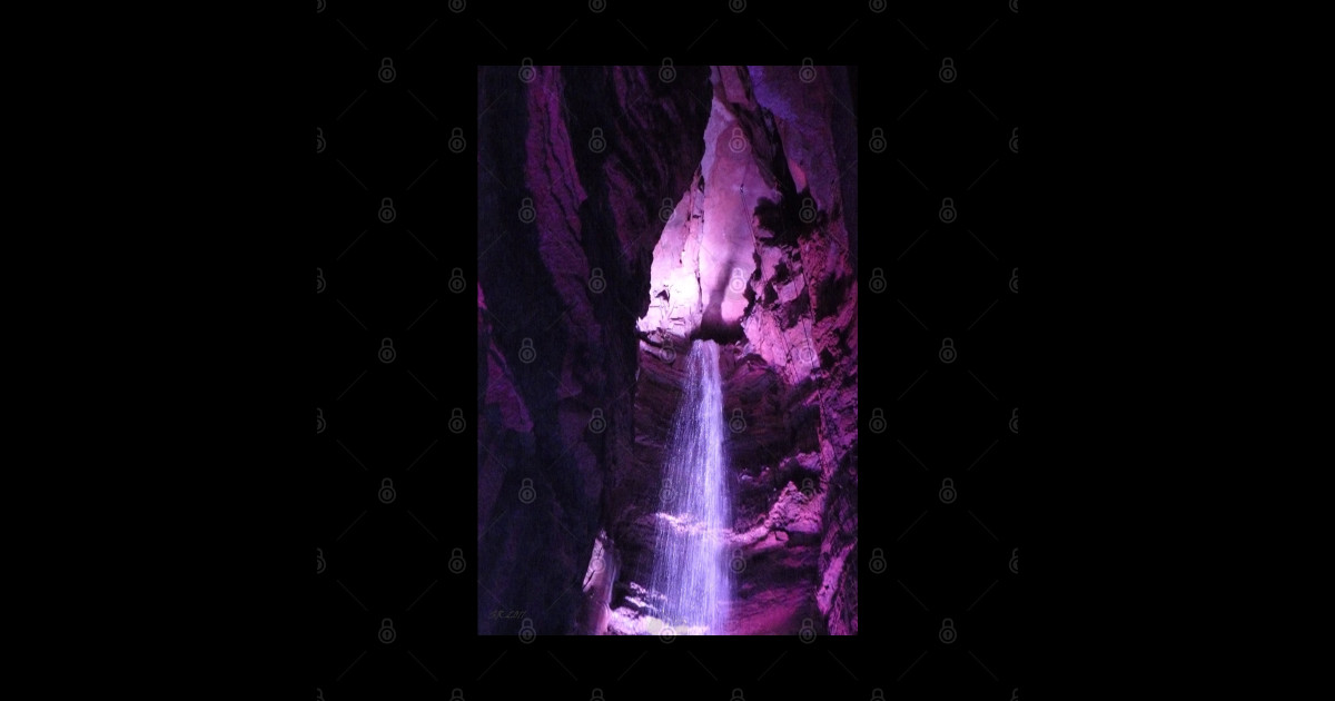 Violet Waterfall - Waterfall - Sticker | TeePublic