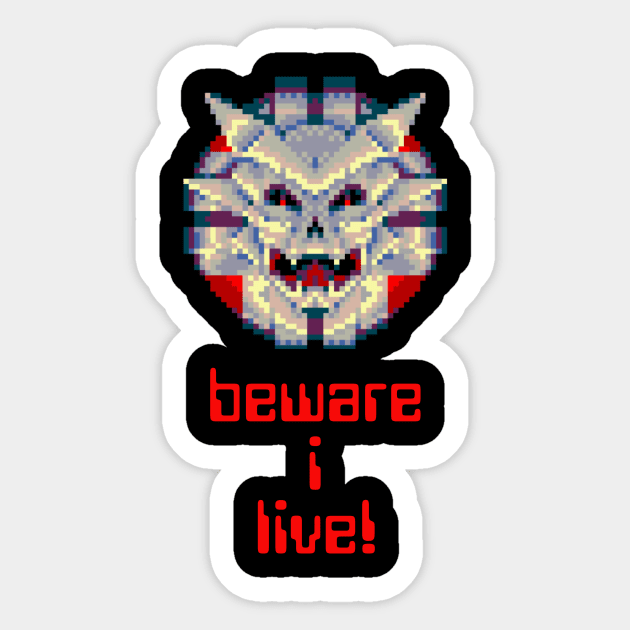 I AM SINISTAR! - Sinistar Game - Sticker | TeePublic