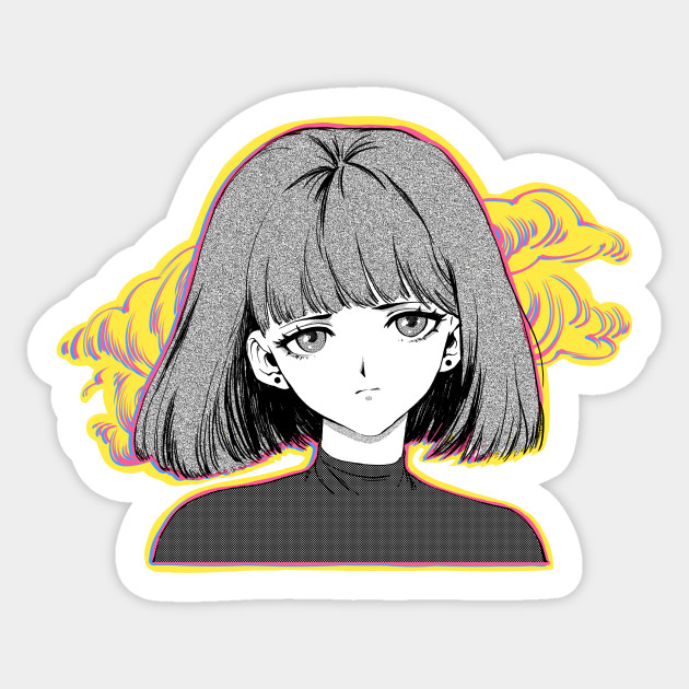 Retro anime - Anime Style - Sticker | TeePublic