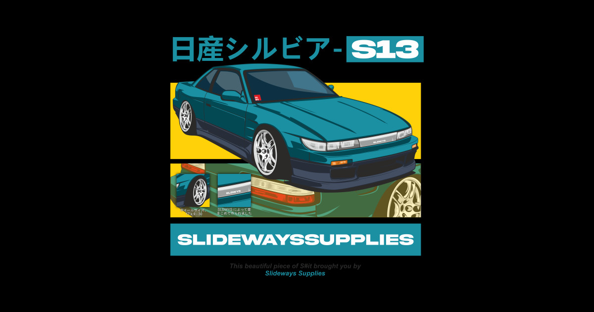 Nissan Silvia S13 240sx 180sx JDM Drift - Automotive Apparel - Sticker ...