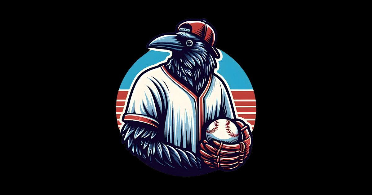 crows play baseball - The Crow - Sticker | TeePublic