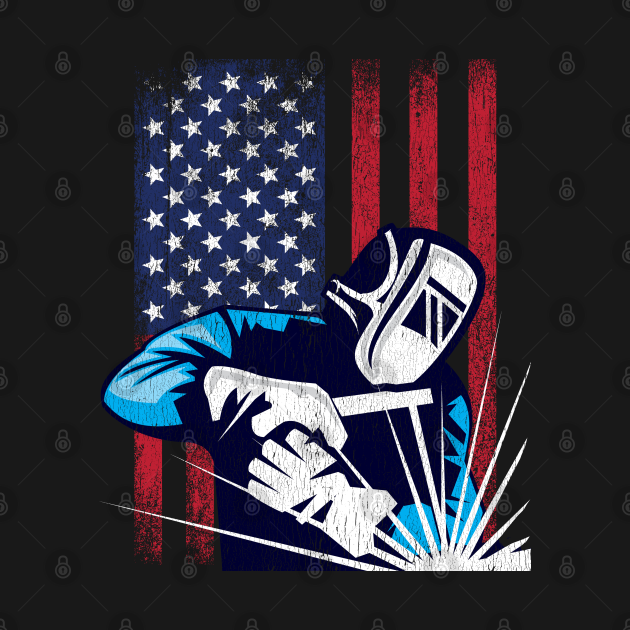 Welde - Welder USA Flag - Welder - T-Shirt | TeePublic