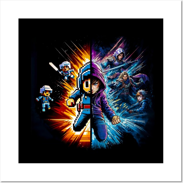 Gaming Evolution 8 Bit Pixel Realism Retro Arcade Video Game - Gaming ...