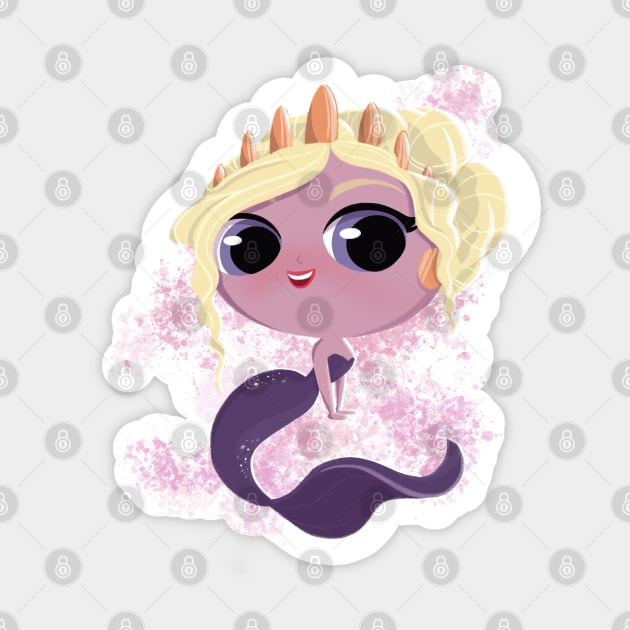 Young ursula chibi mermaid - Ursula - Sticker | TeePublic