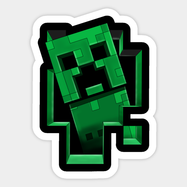 Creeper creeping - Minecraft Creeper - Sticker | TeePublic