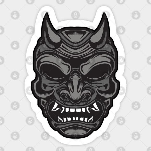 Oni Mask - Oni - Sticker | TeePublic