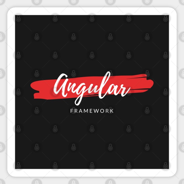 Angular Framework Paint Smear - Angular - Sticker | TeePublic