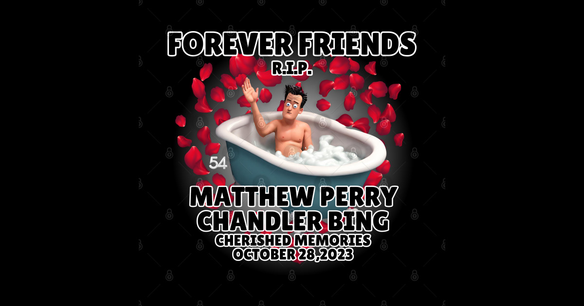 Remembering Friends Chandler Matthew Perry Frit-Tees - Friends Tv Show - Sticker | TeePublic