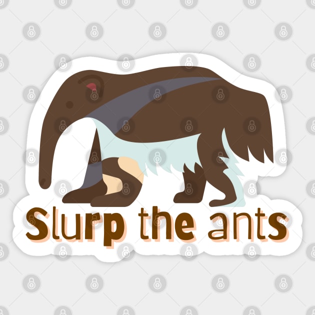 Anteater design, Ant eater art, anteater funny art - Anteater Sticker ...