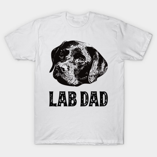 Chocolate Lab Dad Labrador - Chocolate Labrador Retriever - T-Shirt ...