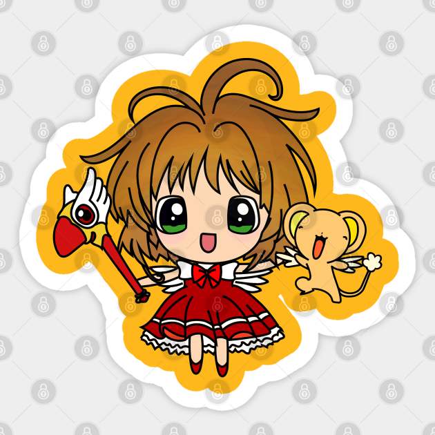 Card Captors Sakura Chibi Tshirt Merchandise - Card Captor - Sticker ...