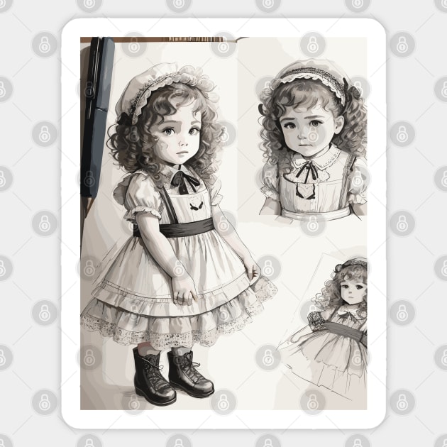 Pencil drawing. Portrait of a charming little girl - Little Girl ...