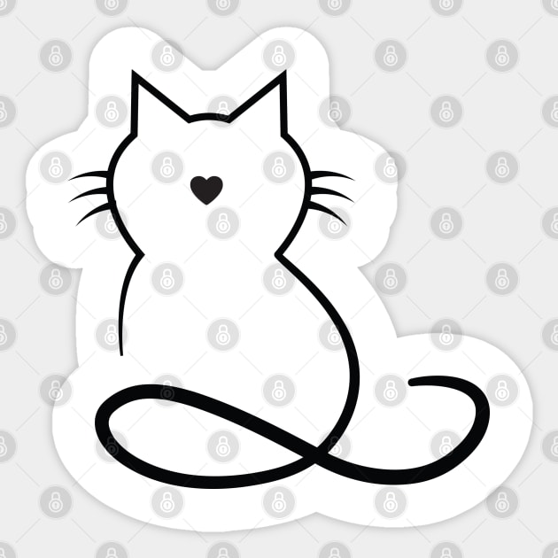 Fancy Black Cat - Fancy Cat - Sticker | TeePublic
