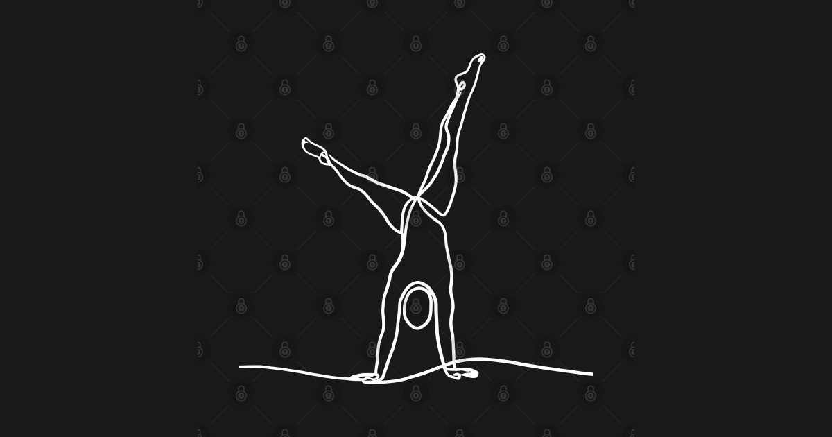 Acrobatics Line Drawing - Gymnast - T-Shirt | TeePublic