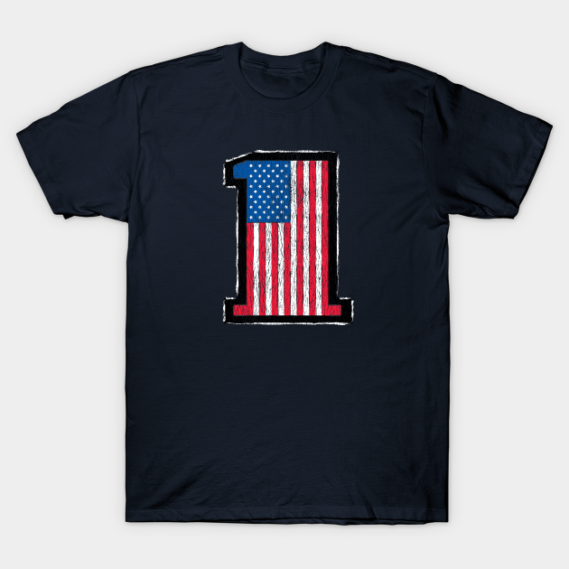 USA number 1 flag - Us Flag - T-Shirt | TeePublic